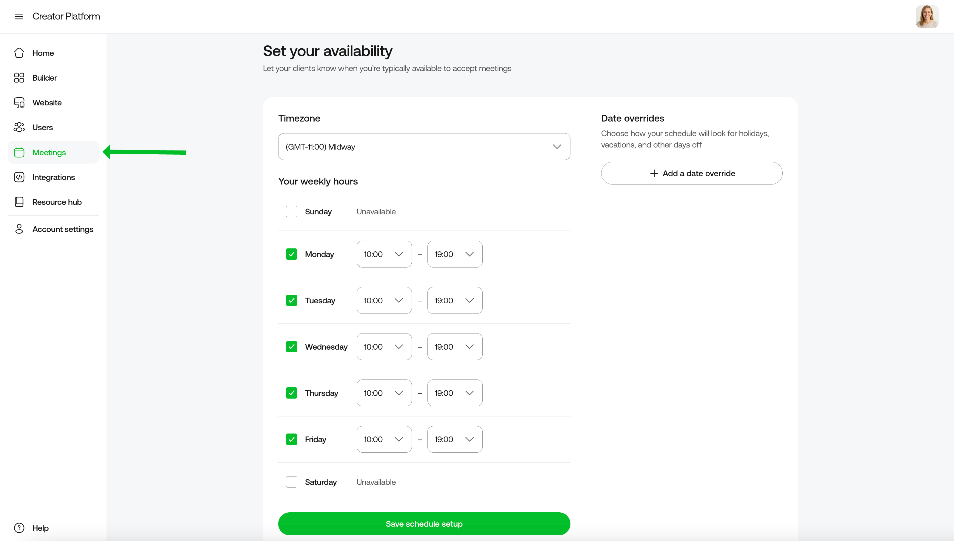 Meetings – BetterMe Creator Platform