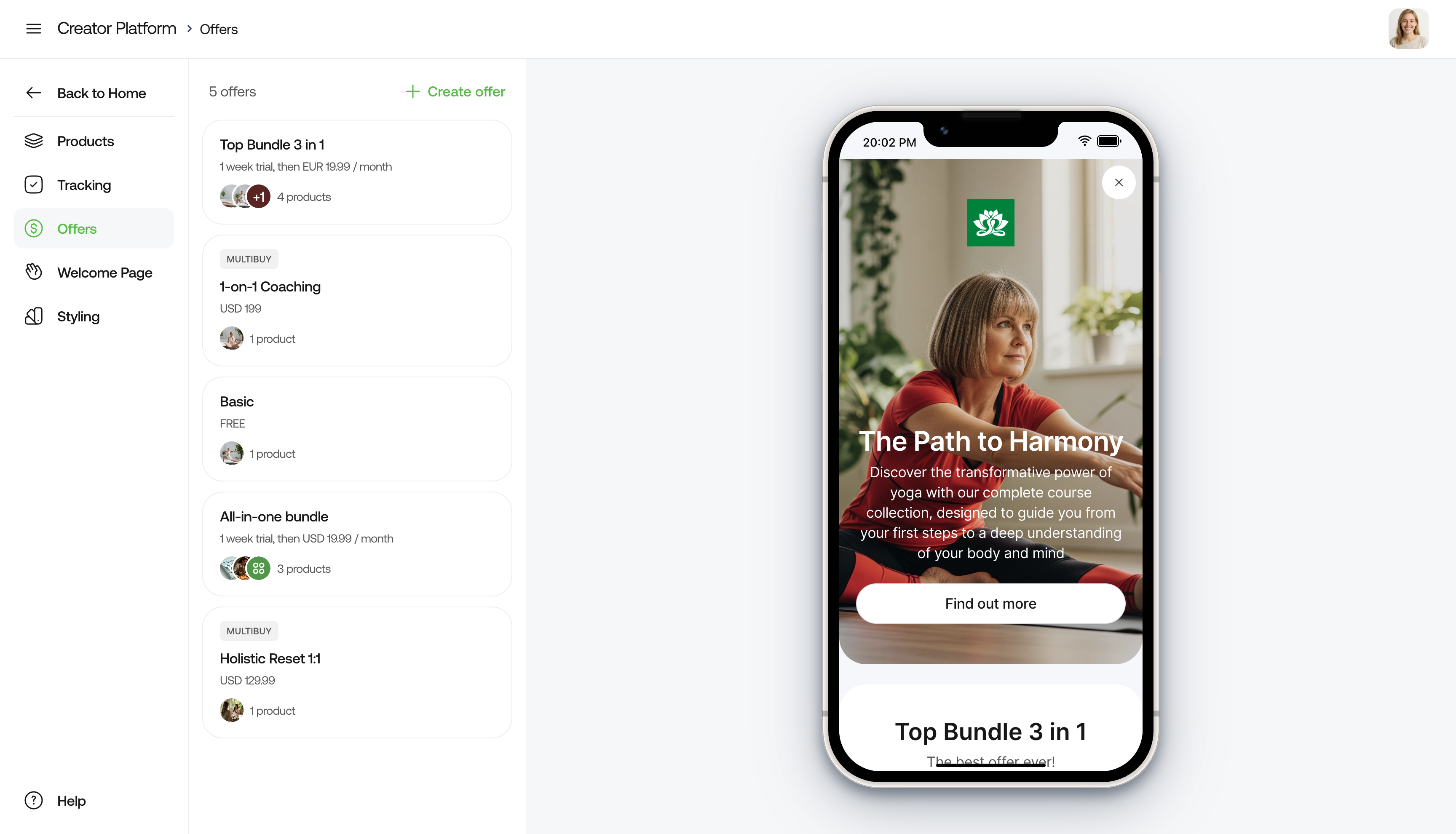 What Does the Offers Section Do – BetterMe Creator Platform