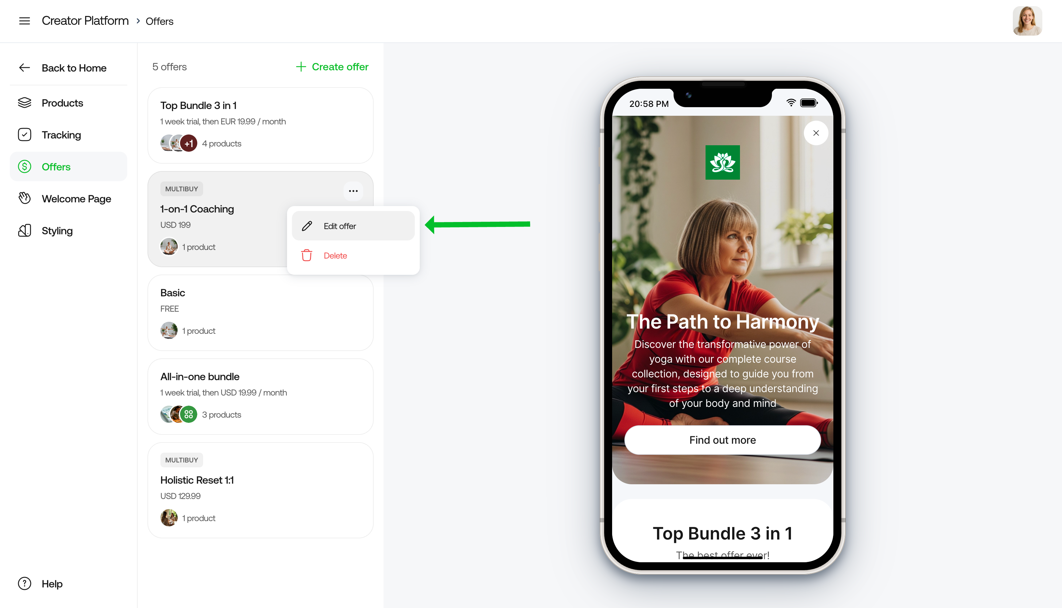 How to Edit an Existing Pricing Plan – BetterMe Creator Platform