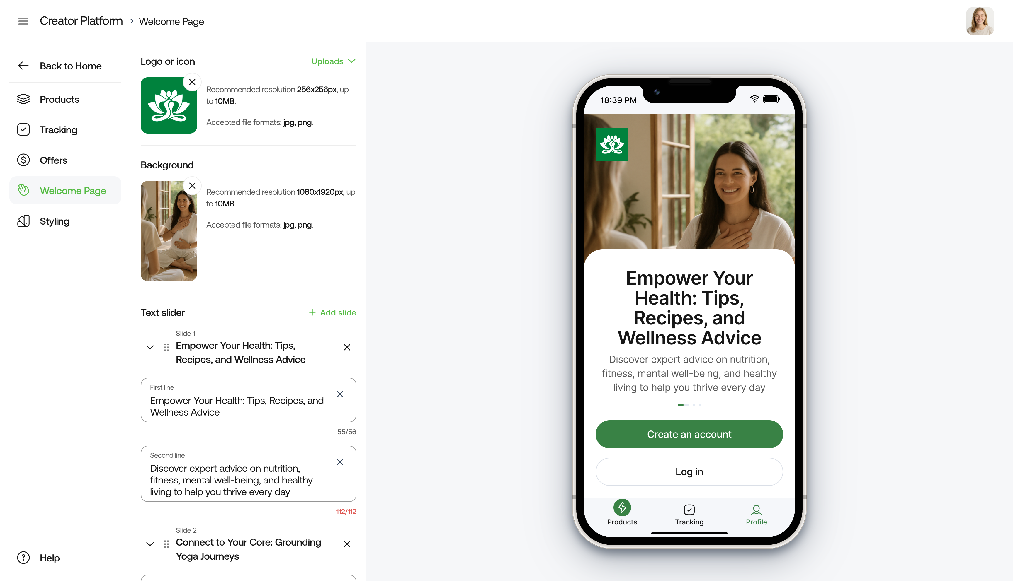Set Up Branding – BetterMe Creator Platform